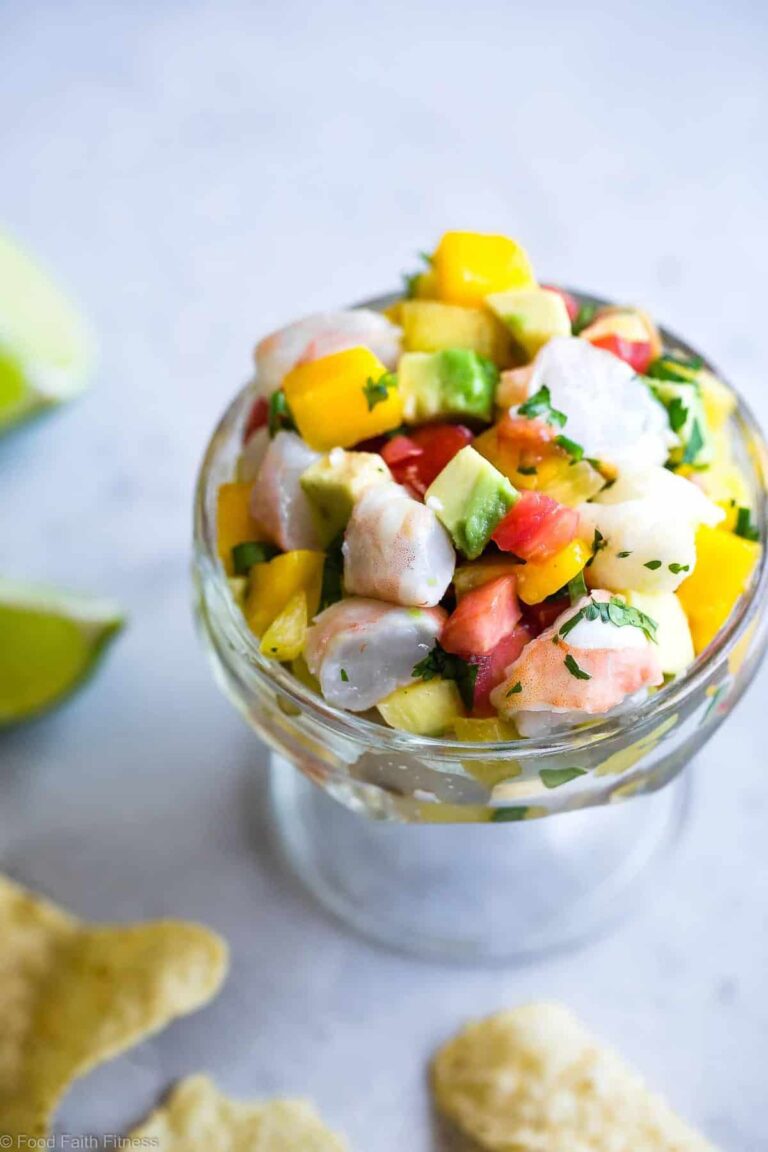 Mango Shrimp Ceviche Recipe with Pineapple - Food Faith Fitness