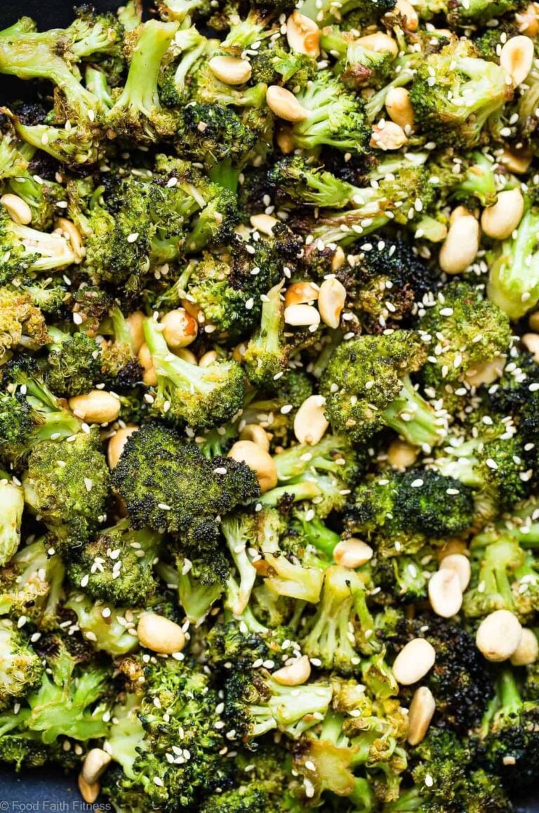 Air Fryer Roasted Asian Broccoli | Food Faith Fitness