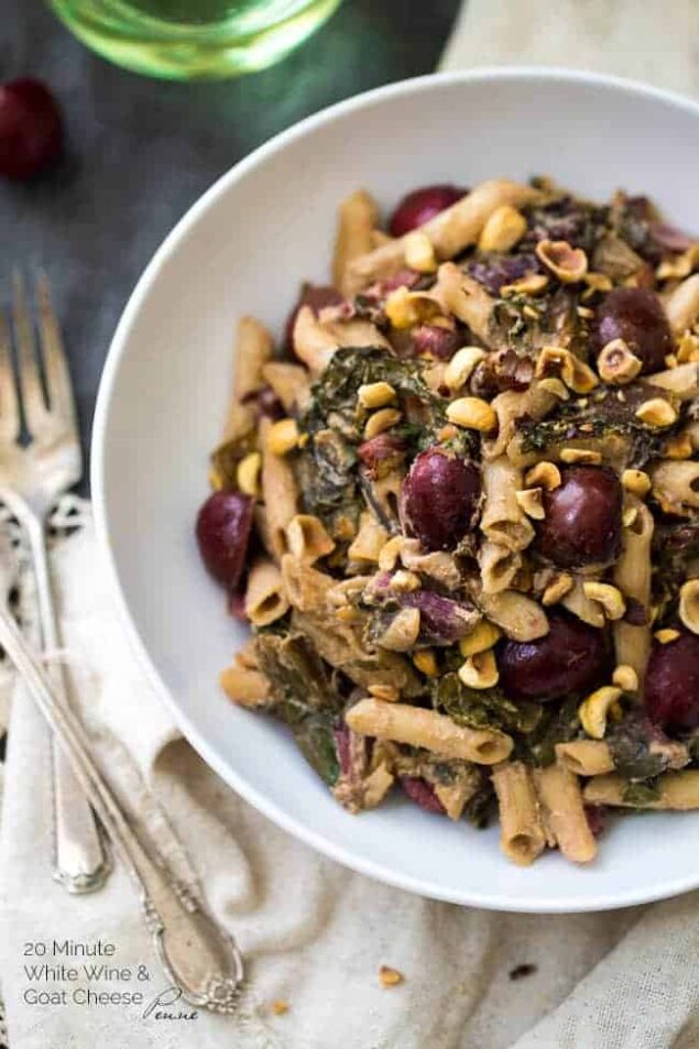 Rainbow Chard Recipe with Penne and White Wine Sauce | Food Faith Fitness