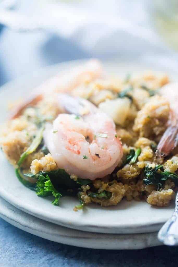 Garlic Butter Shrimp and Quinoa in the Slow Cooker | Food Faith Fitness