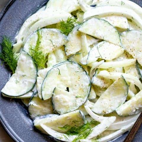 Low Carb Keto Cucumber Salad | Food Faith Fitness