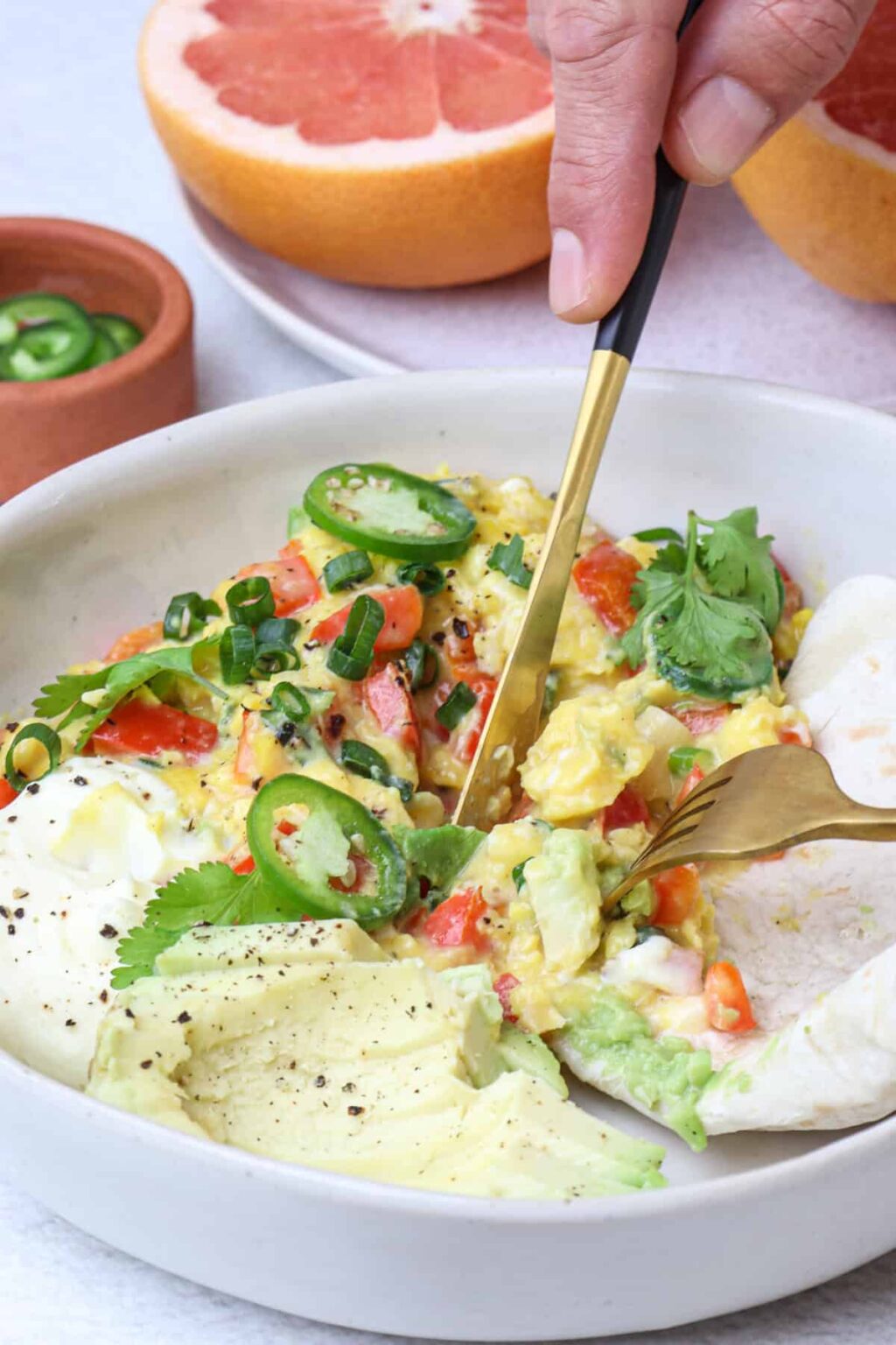 Mexican Scrambled Eggs Recipe - Food Faith Fitness