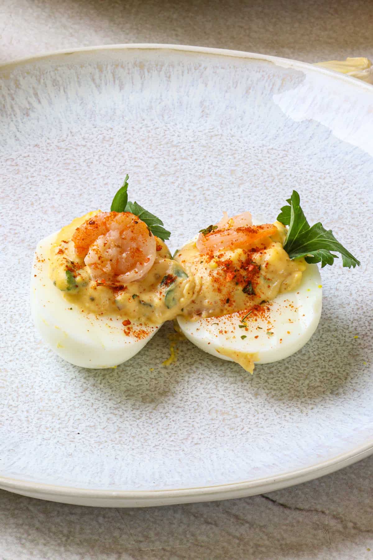 Shrimp Deviled Eggs - Food Faith Fitness