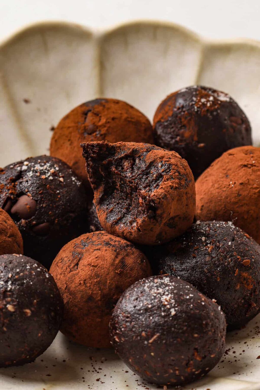 Salted Chocolate Brownie Bites - Food Faith Fitness