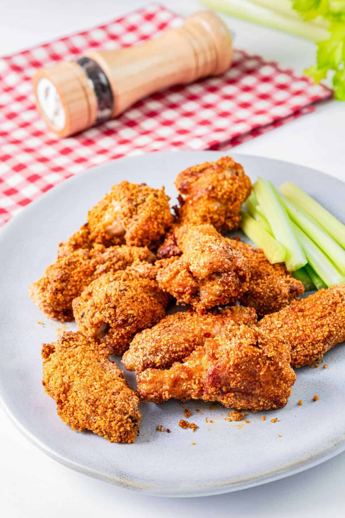 Easy Air Fryer Breaded Chicken Wings - Food Faith Fitness