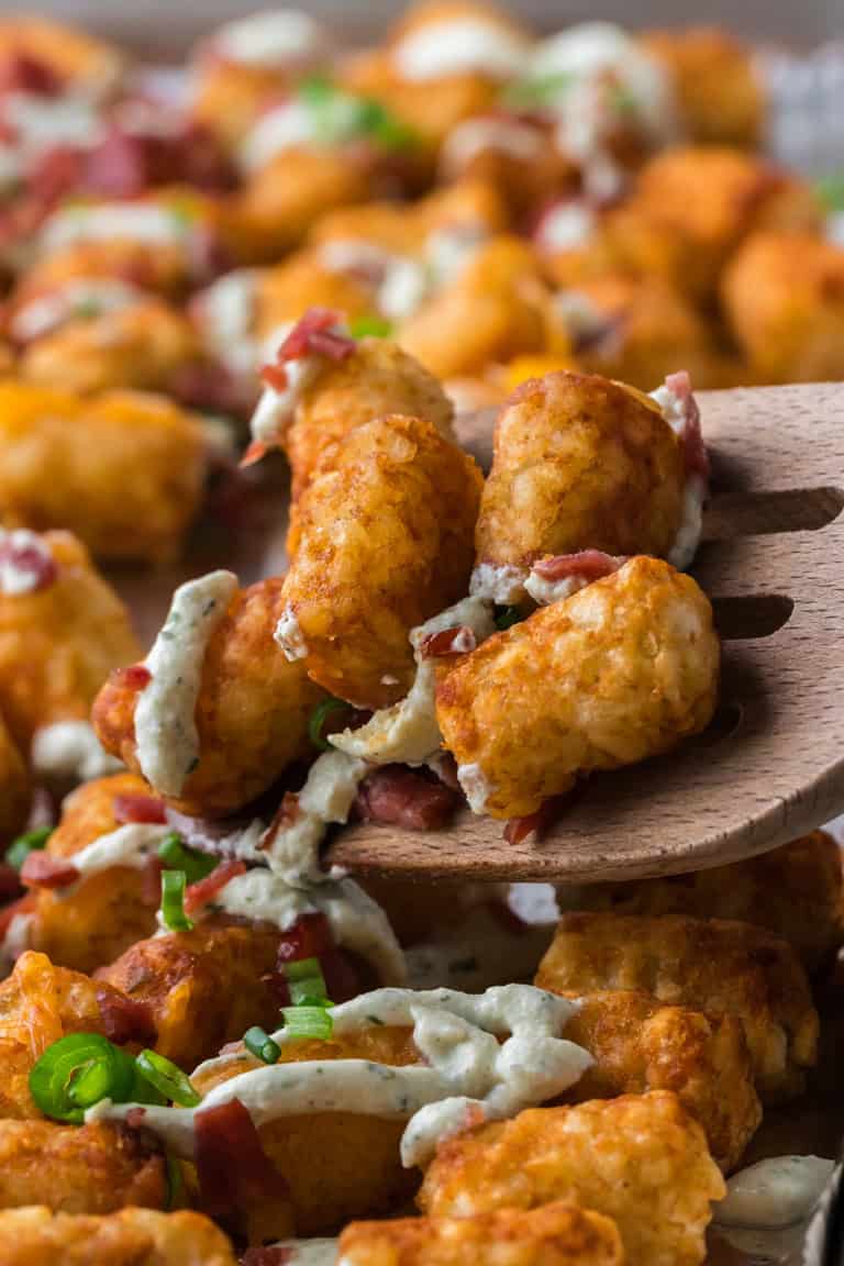 Loaded Tater Tots Recipe - Food Faith Fitness