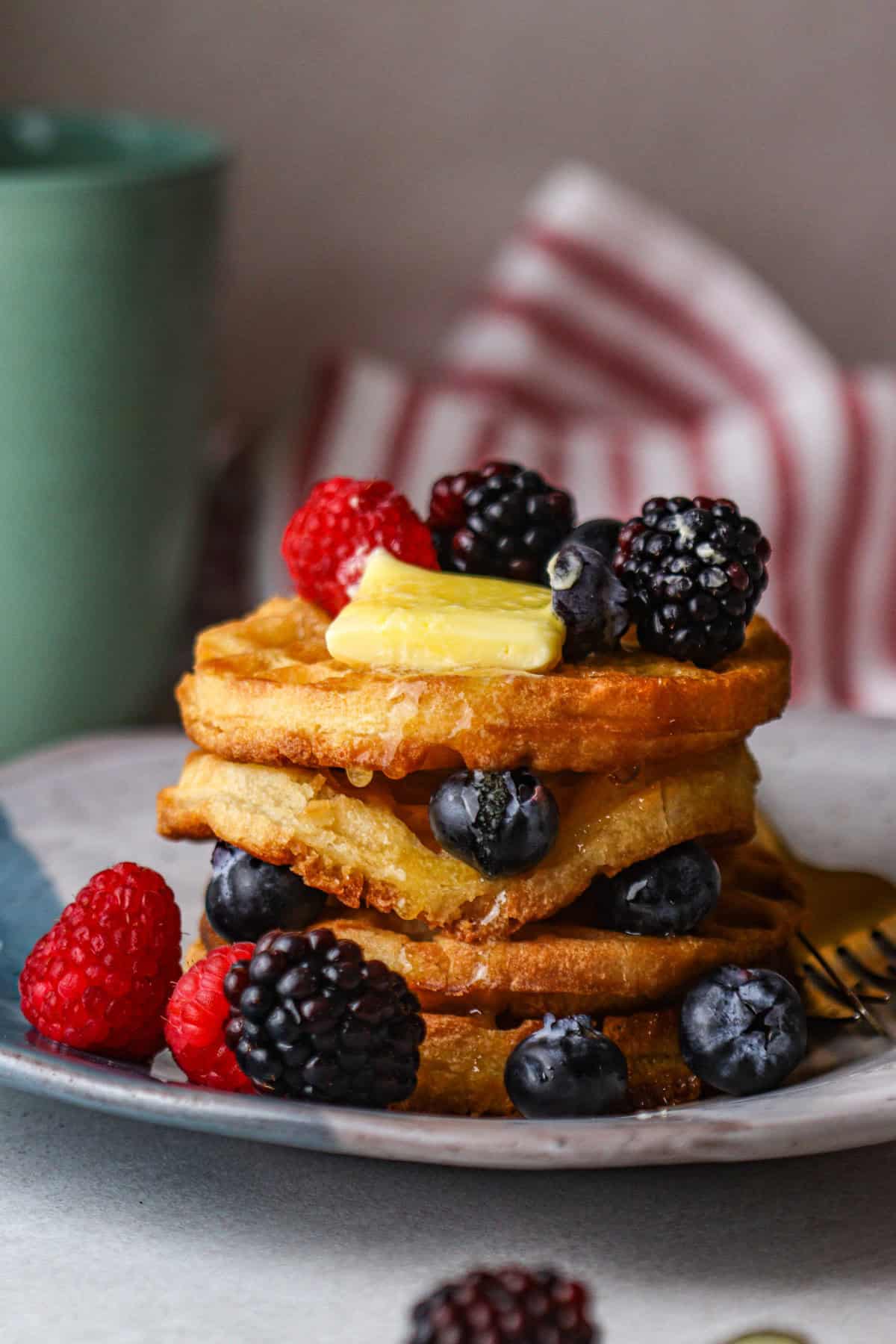 Air Fryer Frozen Waffles - Food Faith Fitness