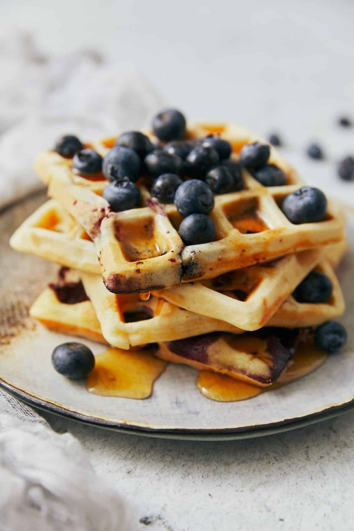 Blueberry Waffles Recipe - Food Faith Fitness