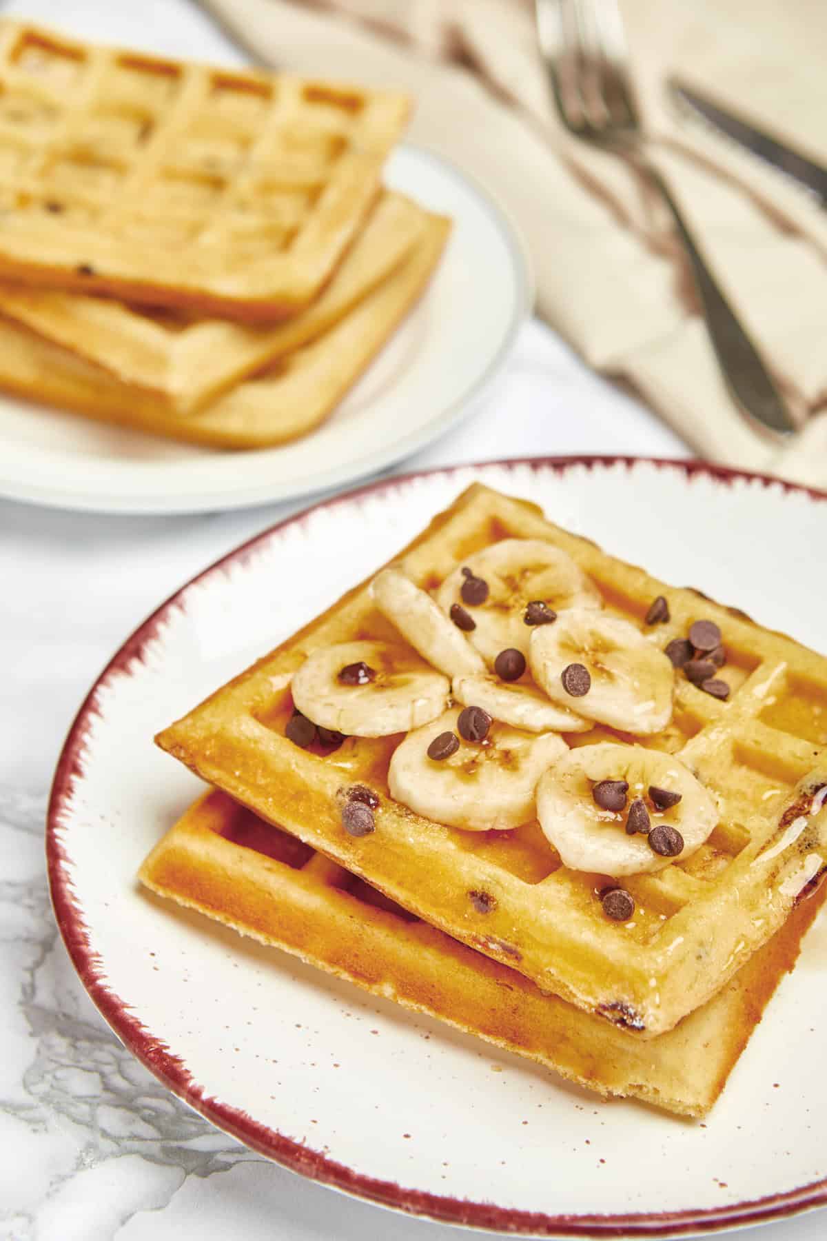 Chocolate Chip Waffles Recipe | Yoga Pit