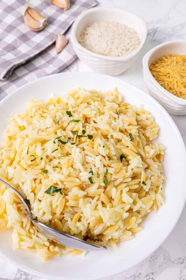 Rice Pilaf with Orzo - Food Faith Fitness